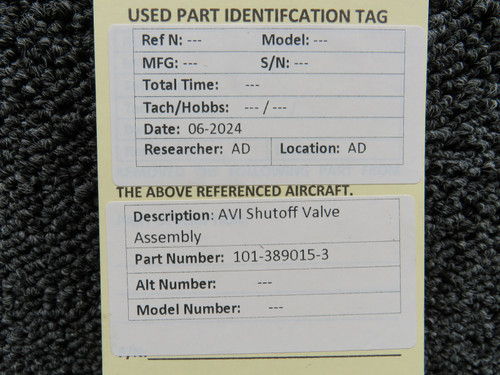 101-389015-3 AVI Shutoff Valve With Hose Assembly