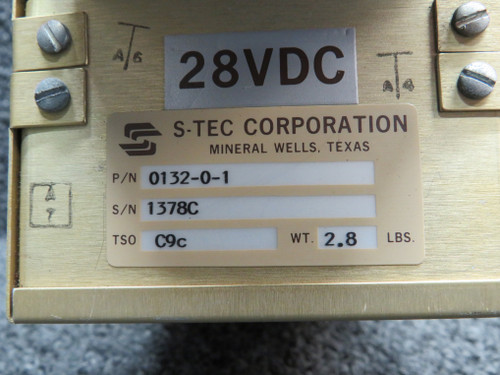 0132-0-1 S-Tec Autopilot Controller-Computer (Volts: 28)