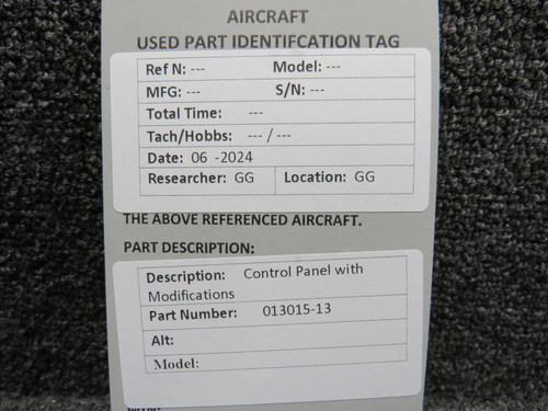 013015-13 Dassault Falcon Aircraft Control Panel Has Modifications