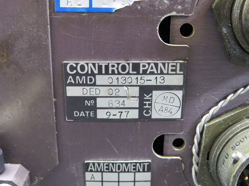 013015-13 Dassault Falcon Aircraft Control Panel Has Modifications