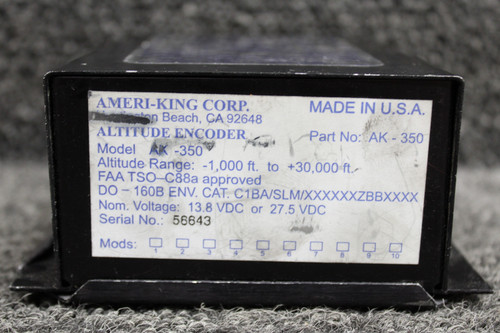 AK-350 Ameri-King Altitude Encoder with Tray (14 or 28 Volts) (Core)
