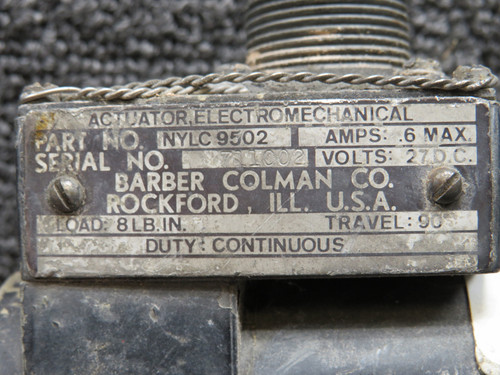 NYLC9502 Barber Colman Electro Mechanical Actuator Assembly