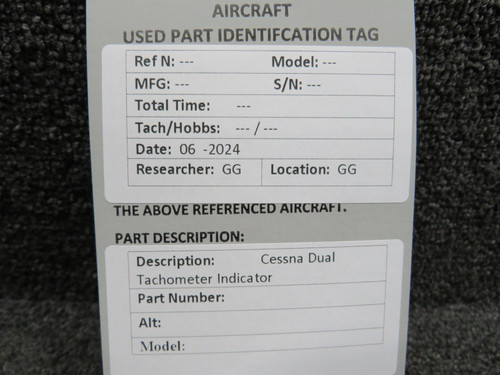 Cessna Tachometer Dual Indicator Assembly