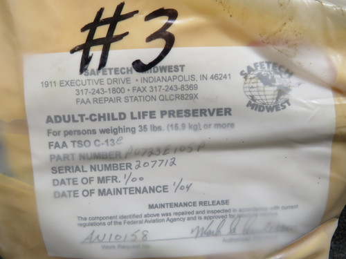 P0723E105P Eastern Aero Marine KSE Adult-Child Life Preserver (Display ...
