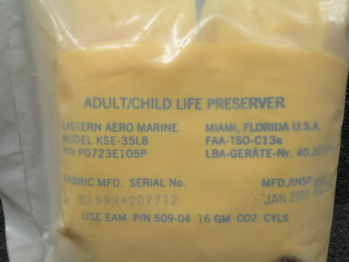 P0723E105P Eastern Aero Marine KSE Adult-Child Life Preserver (Display ...