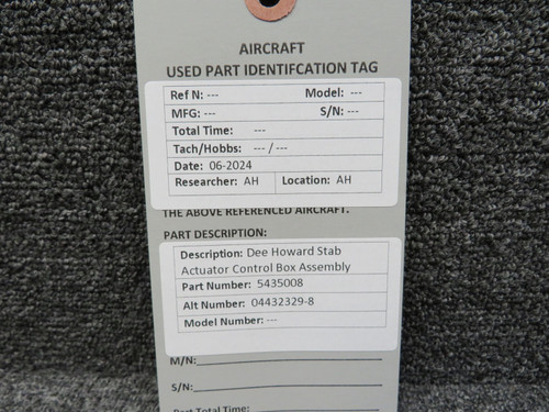 5435008 (Alter PN: 04432329-8) Dee Howard Stab Actuator Control Box ...
