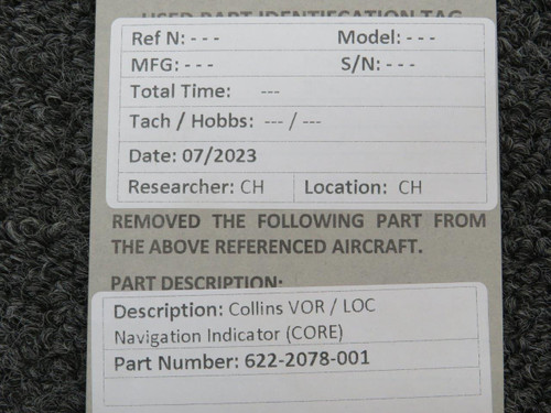 622-2083-002 Collins VOR / LOC Navigation Indicator (CORE) - BAS Part Sales