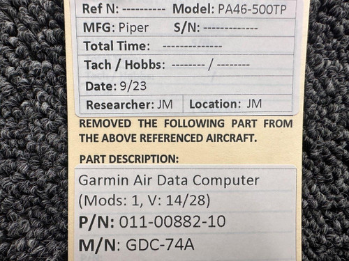011-00882-10 Garmin GDC-74A Air Data Computer (Volts: 14/28) - BAS Part ...
