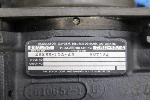 29255-10A-A9 Bendix CRU-52A Oxygen Pressure Regulator and Diluter - BAS ...