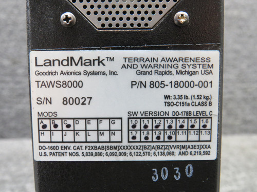 805-18000-001 Landmark TAWS8000 TAWS Computer For Sale