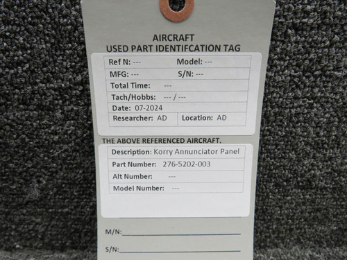 276-5202-003 Korry Annunciator Panel Unit