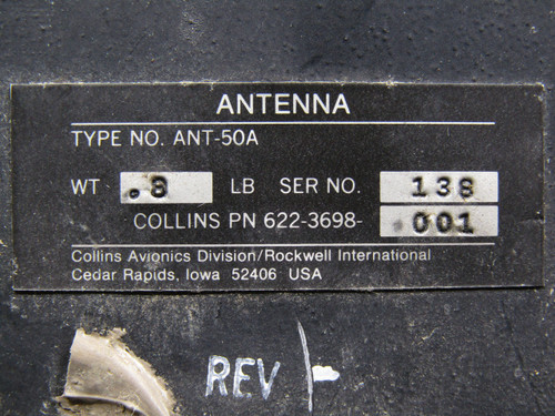 622-3698-001 Collins ANT-50A Antenna (Wear) - BAS Part Sales