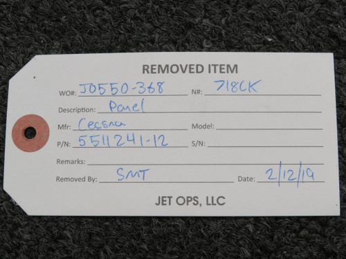 5511241-12 Cessna Citation 550 Panel For Sale