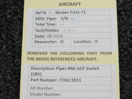 770K21811 Piper RMI ADF Switch (28 Volts)