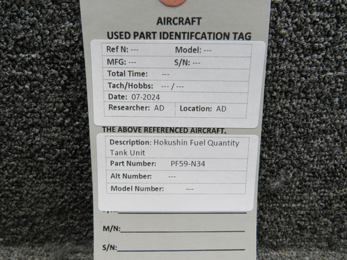 PF59-N34 Hokushin Fuel Quantity Tank Assembly