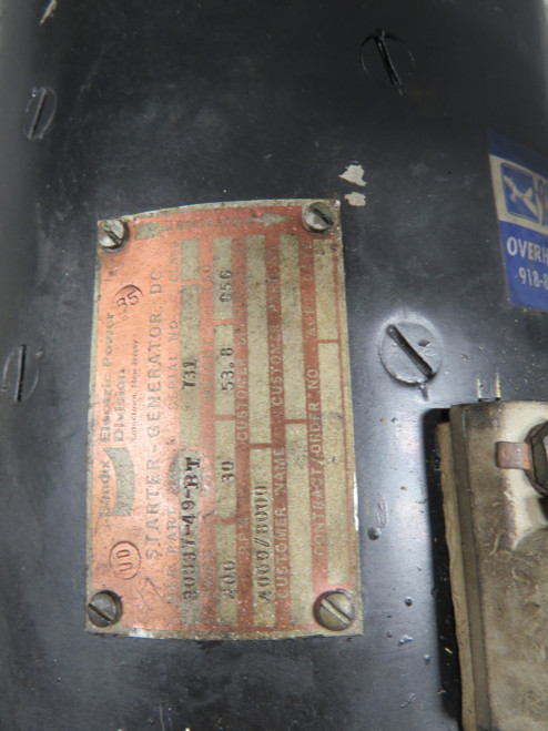 30B37-49-BT Bendix DC Starter-Generator (Voltage: 30)