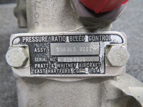 658385 Pratt & Whitney Pressure Bleed Control Valve with 8130 Paperwork ...