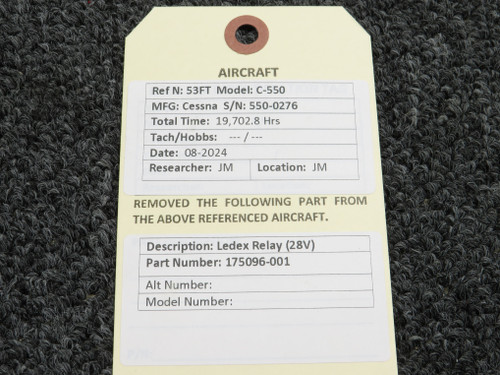 175096-001 Ledex Relay (28 Volts)