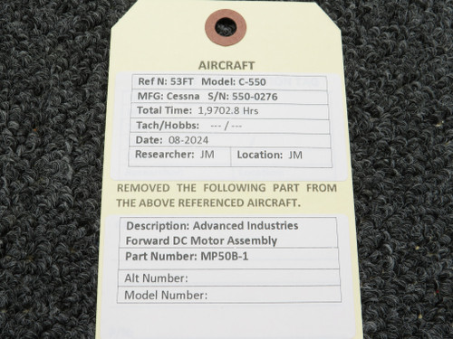 MP50B-1 Advanced Industries Forward DC Motor Assembly Unit