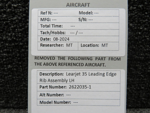 2622035-1 Learjet 35 Leading Edge Rib Assembly LH For Sale