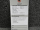 1159FP20025-59G Gulfstream GII Placard for Electrical Master Switch ...