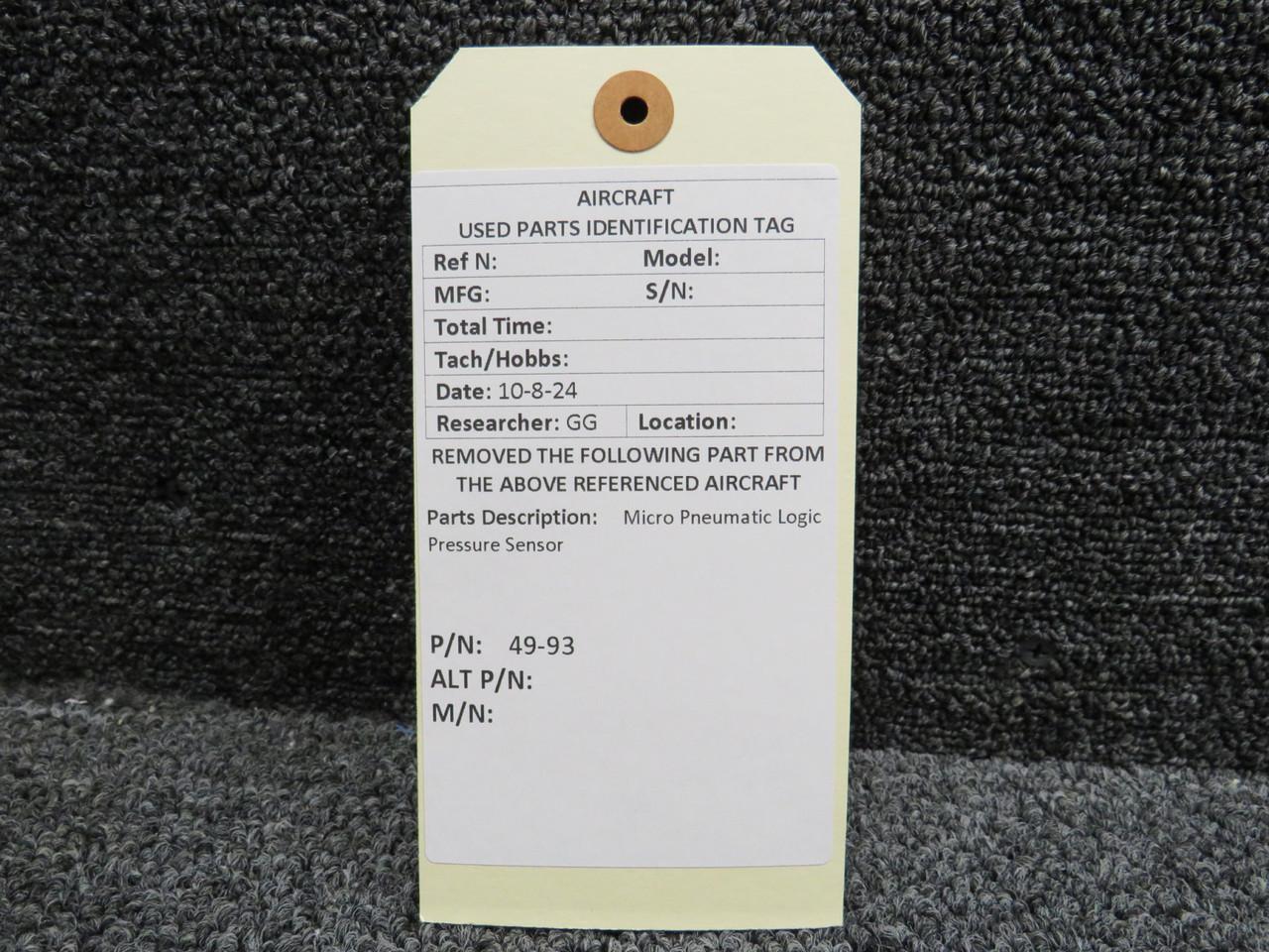 49-93 Micro Pneumatic Logic Pressure Sensor For Sale