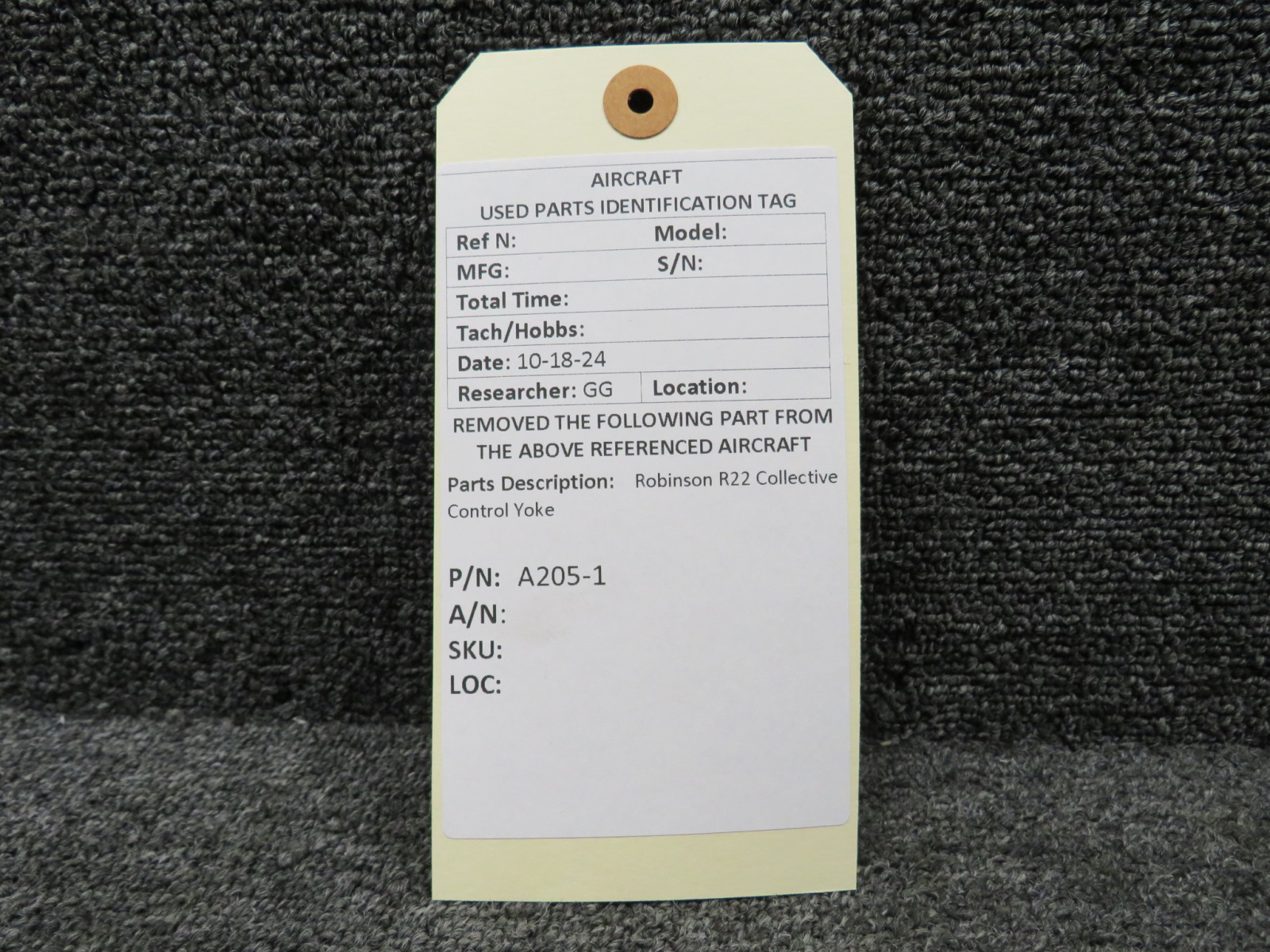 A205-1 Robinson R22 Collective Control Yoke Assembly
