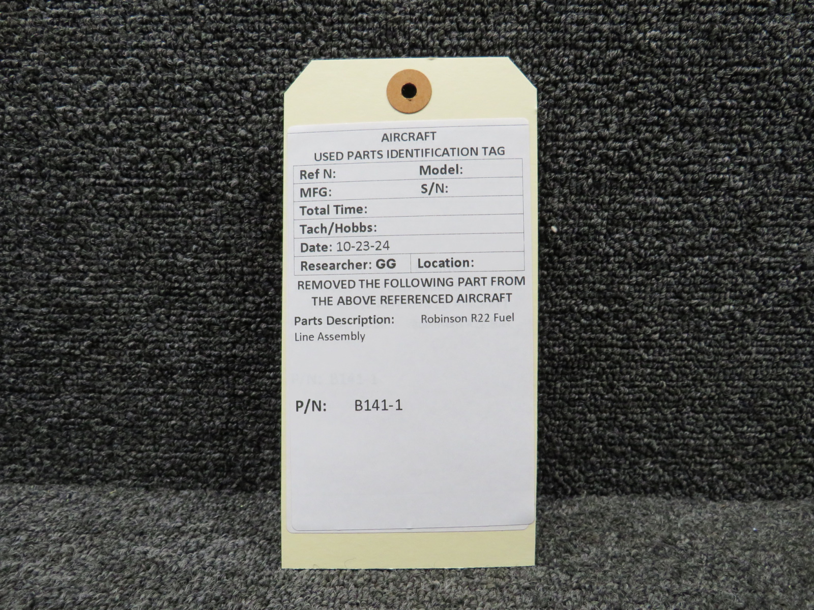 B141-1 Robinson R22 Fuel Line Assembly For Sale