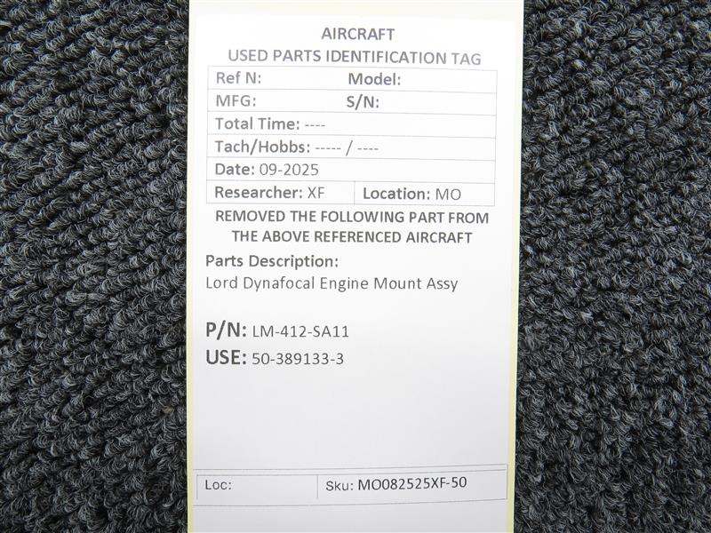LM-412-SA11 (Alt: 50-389133-3) Lord Dynafocal Engine Mount Assembly