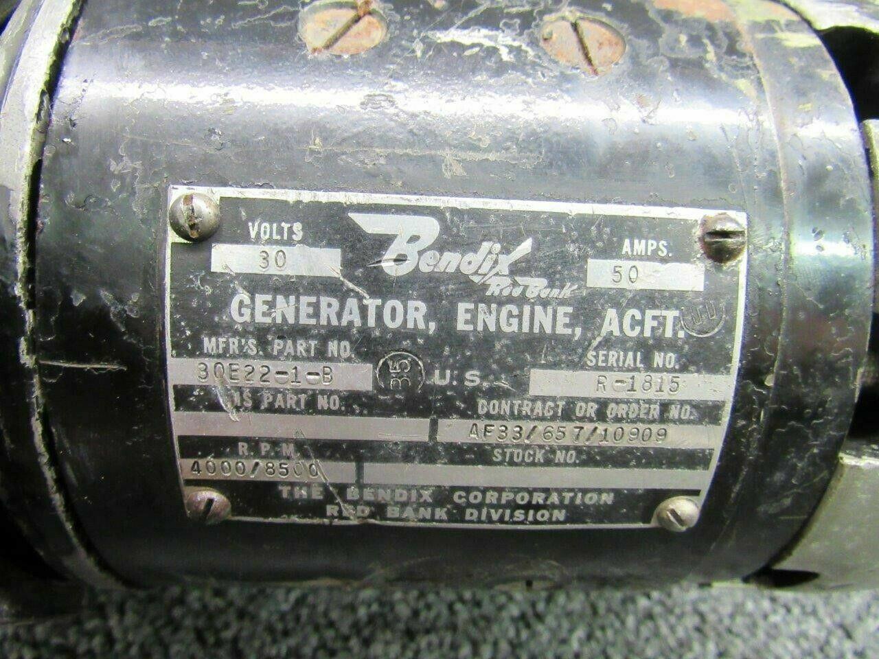 30E22-1-B Bendix Generator Assembly (Volts: 30, Amps: 50)