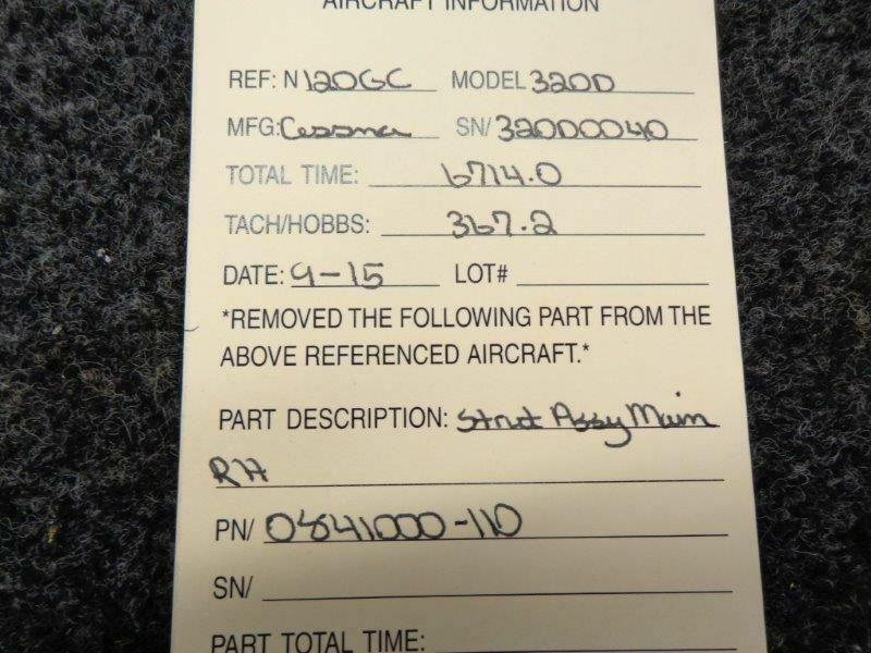 0841000-110 Cessna 320D Main Gear Strut Assembly RH