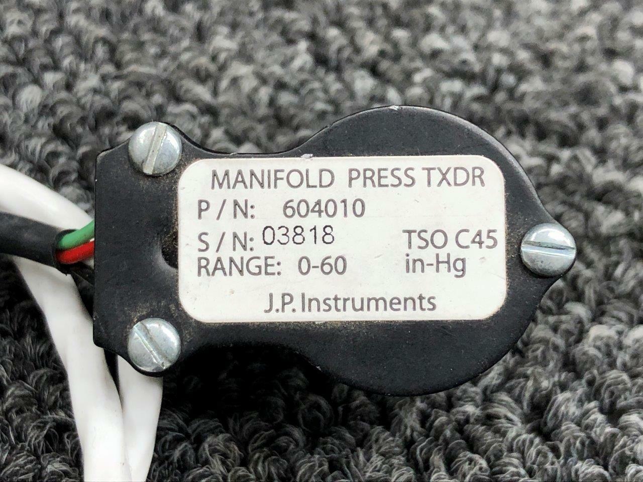604010 Cessna T210N JP Instruments Manifold Pressure Sensor (Volts: 28)