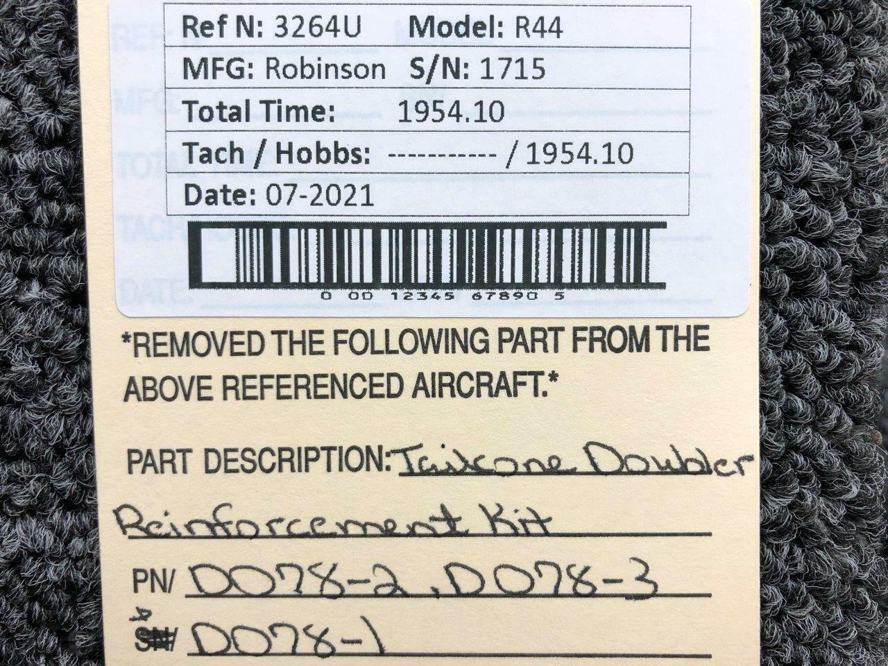 D078-2 / D-078-3 / D078-1 Robinson R44 Tailcone Doubler Reinforcement Kit