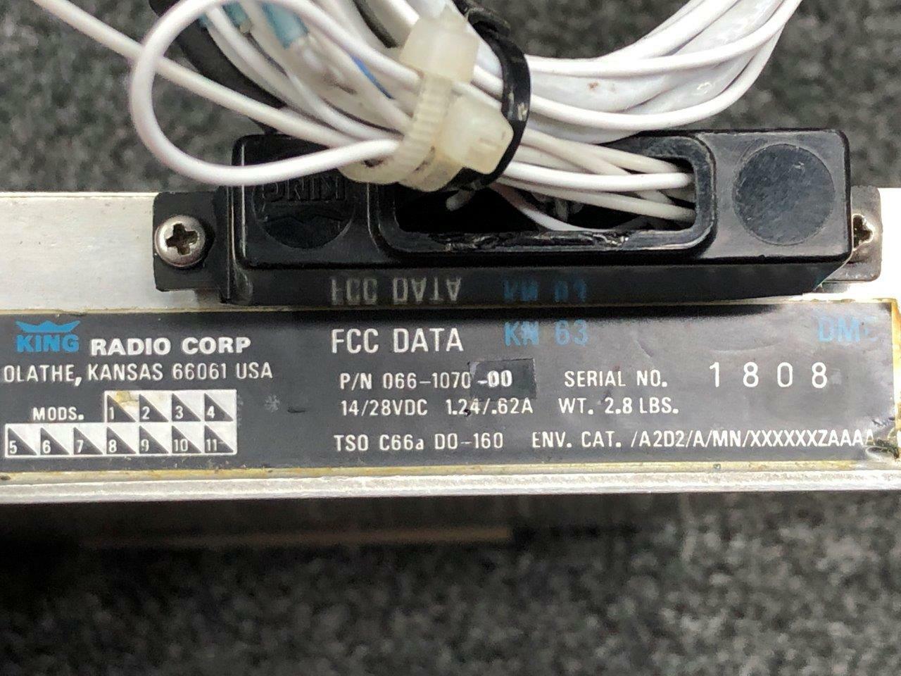 066-1070-00 Beech A36TC King Radio KN63 DME Computer Assembly (14-28V)