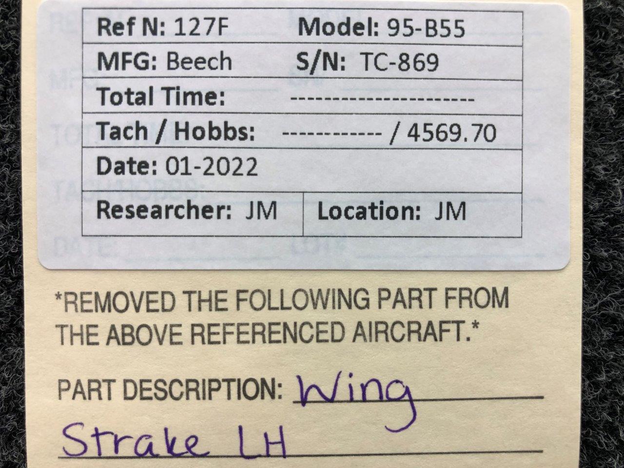 Beechcraft 95-B55 Wing Strake Assembly LH