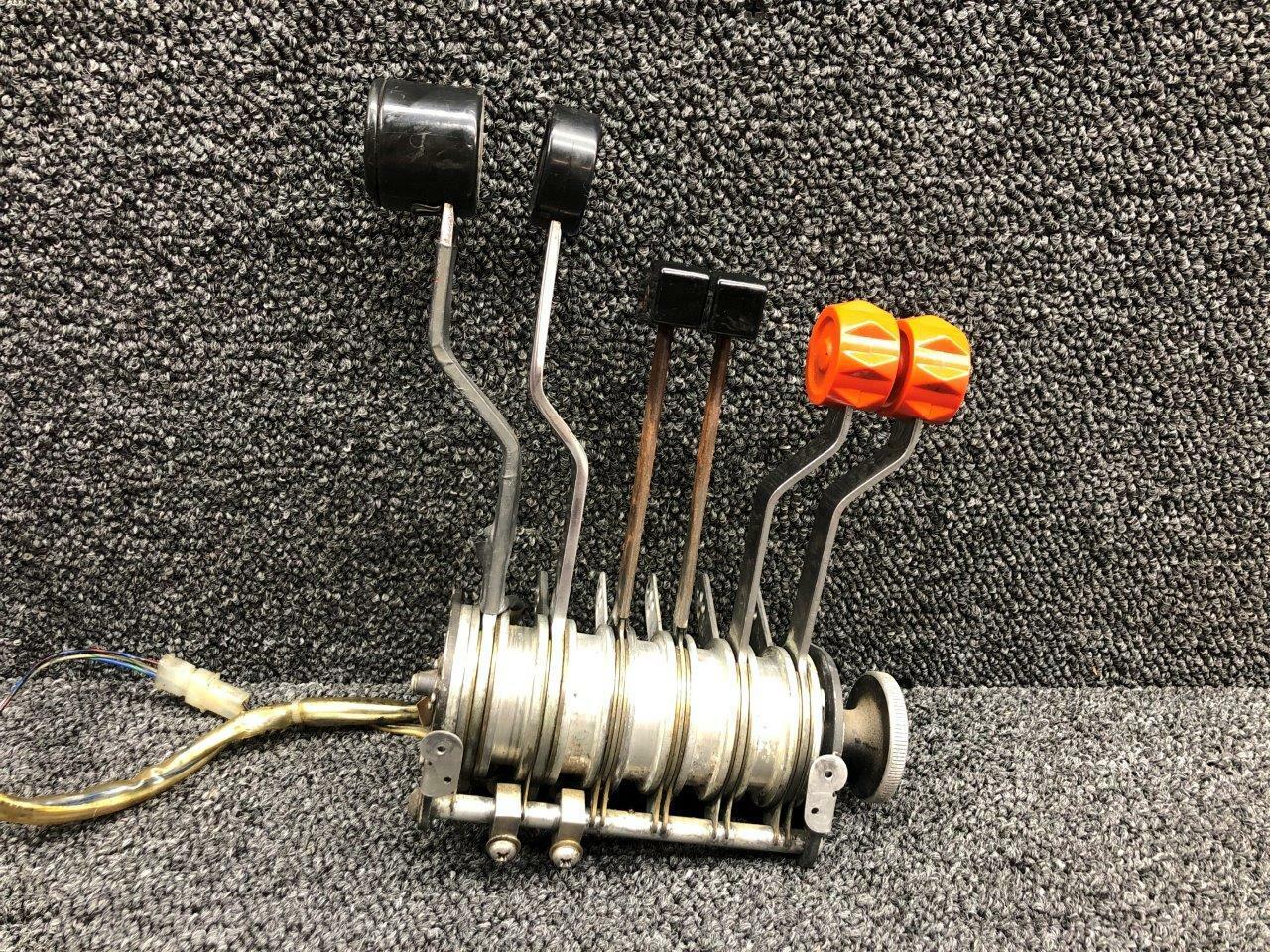 2560015-1 Cessna T303 Engine Control Quadrant Assembly W/ Levers & Knobs