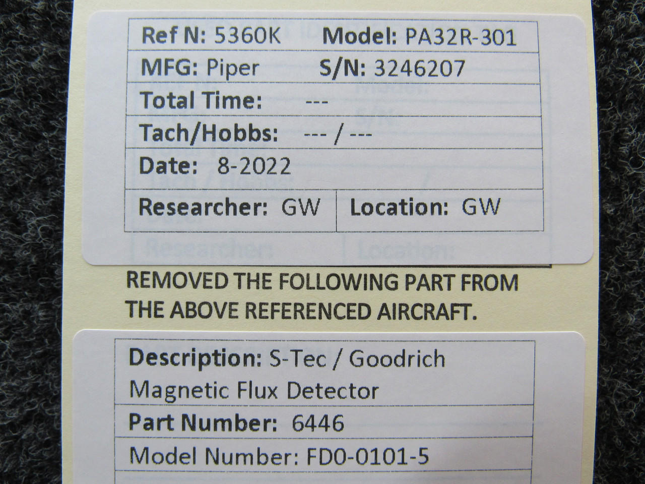 6446 S-Tec / Goodrich FD0-0101-5 Magnetic Flux Detector