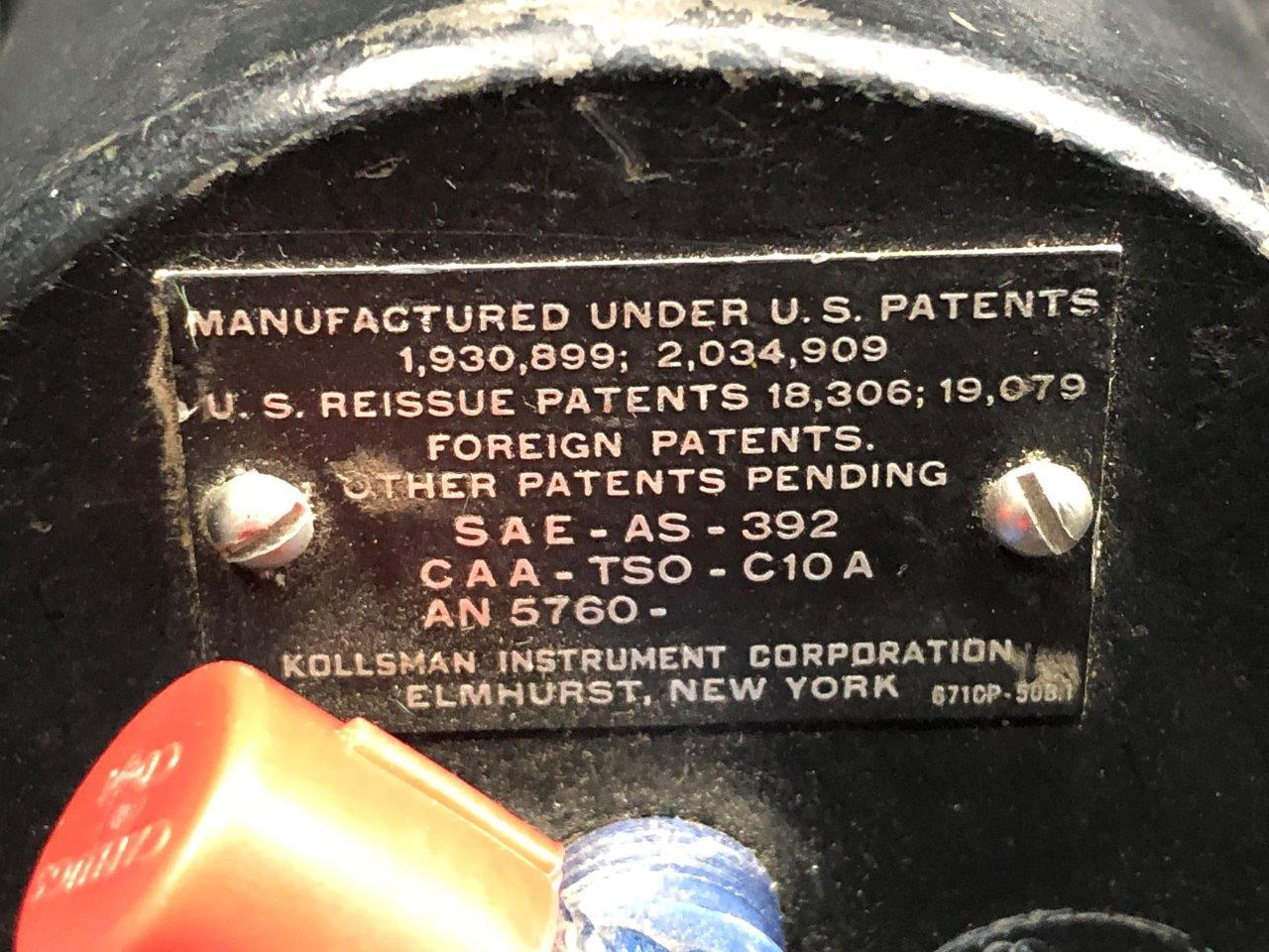 0411007-7 (WEU: C661071-0101) Kollsman Altitude Indicator