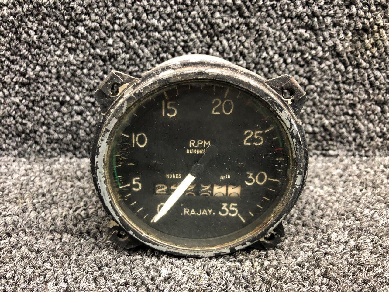 S-1512-1 Rajay Recording Tachometer Indicator (Hours: 2499.99)