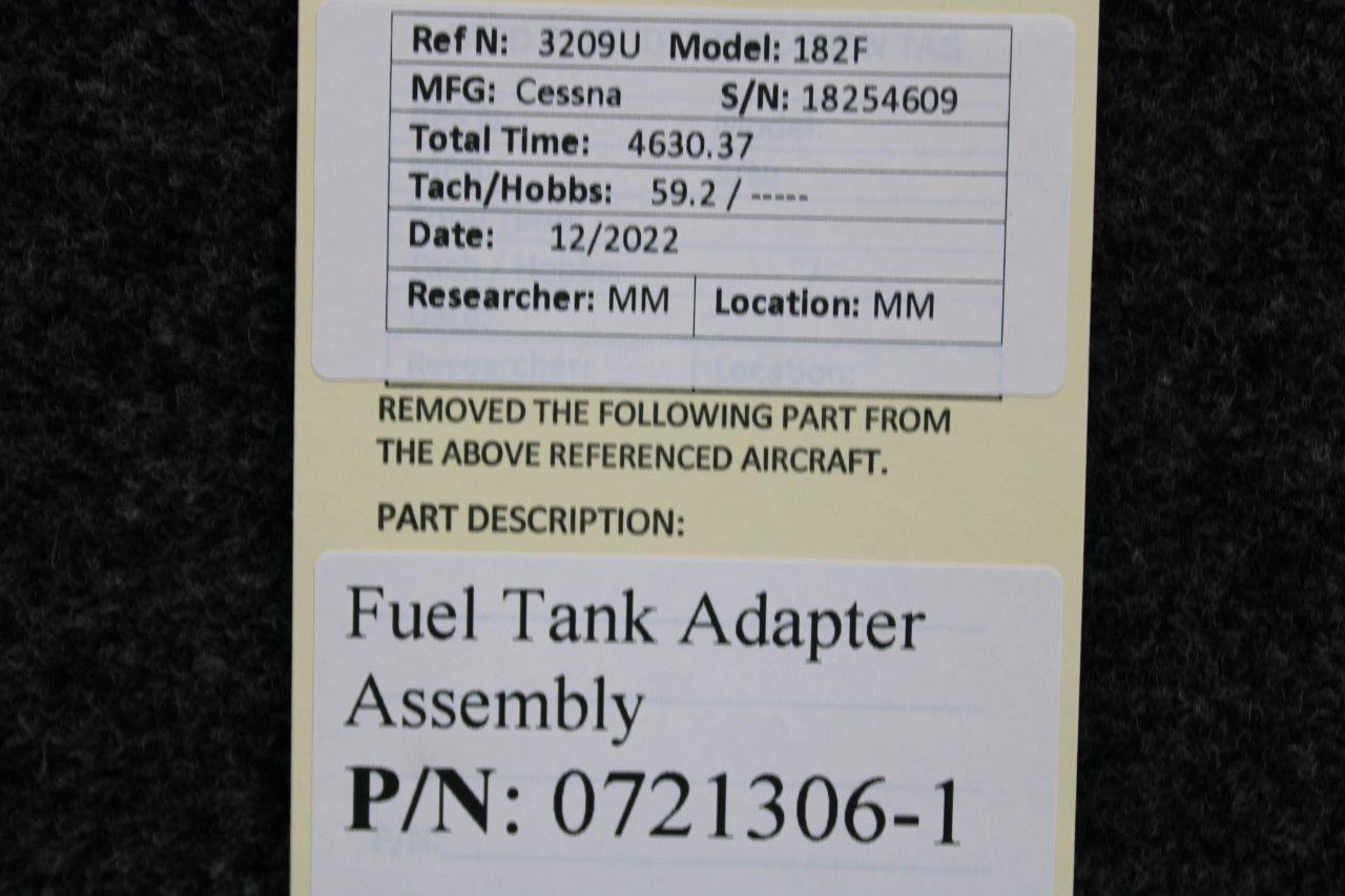 0721306-1 Cessna 182F Fuel Tank Adapter Assembly