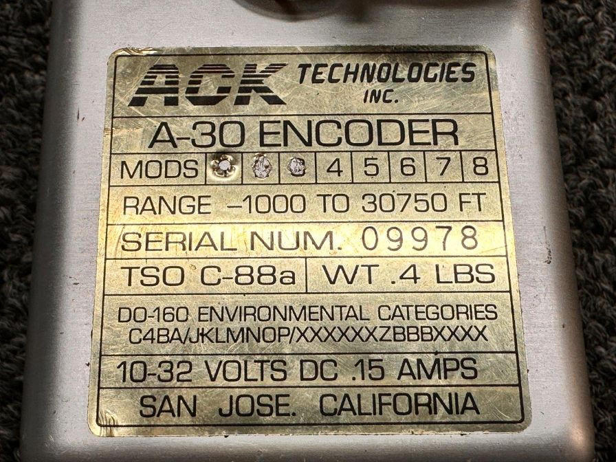 A-30 ACK Technologies Encoder With Mods (Volts: 10-32, Amps: 0.15)