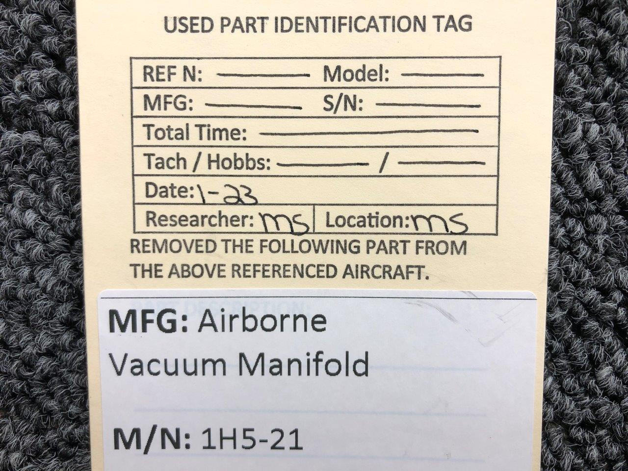 1H5-21 Airborne Vacuum Manifold