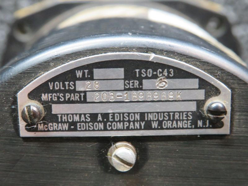203-1B9B9B9K Edison Compressor Temperature Indicator (Volts: 28)