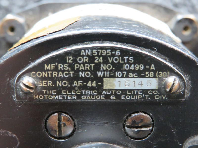 10499-A (Alt: AN5795-6) Electric Auto-Lite Dual Temperature Indicator