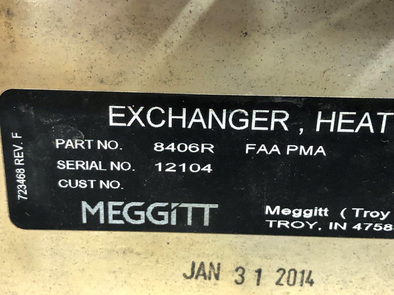 8406R (Use: 8001602) Lycoming O-360-F1A6 Meggitt Heat Exchanger Assembly