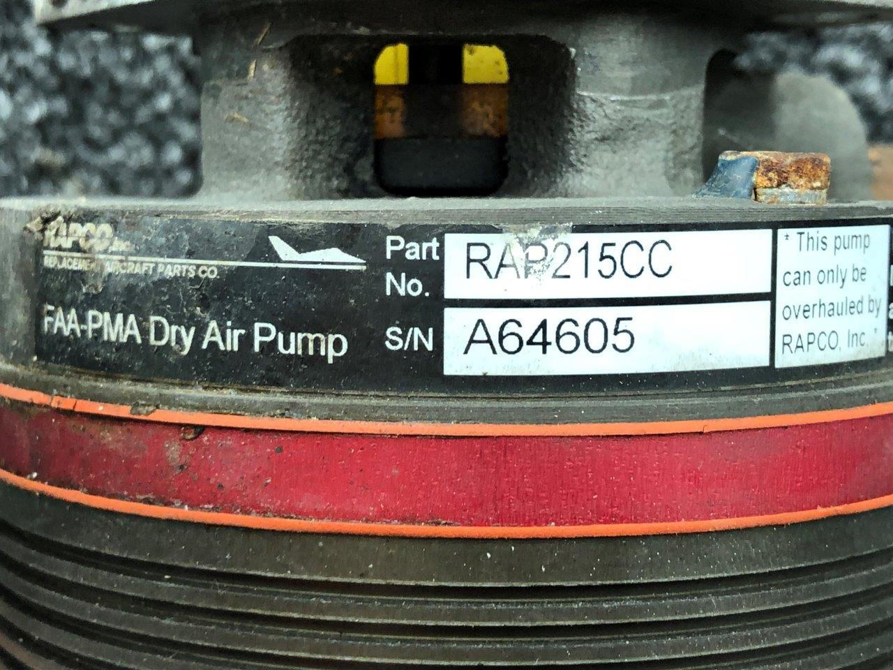 RAP215CC Lycoming O-360-F1A6 Rapco Dry Air Pump Assembly