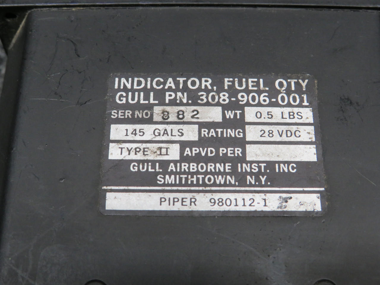 308-906-001 (Alt: 980112-1) Gull Airborne Type II Fuel Quantity ...