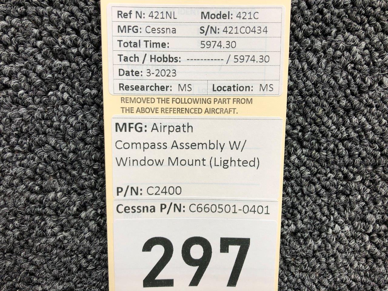 C2400 Airpath Compass Assembly with Window Mount (Lighted)