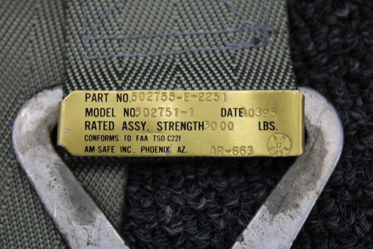 502755-E-2251 Am-Safe 502751-1 Seatbelt Assembly with Shoulder Strap