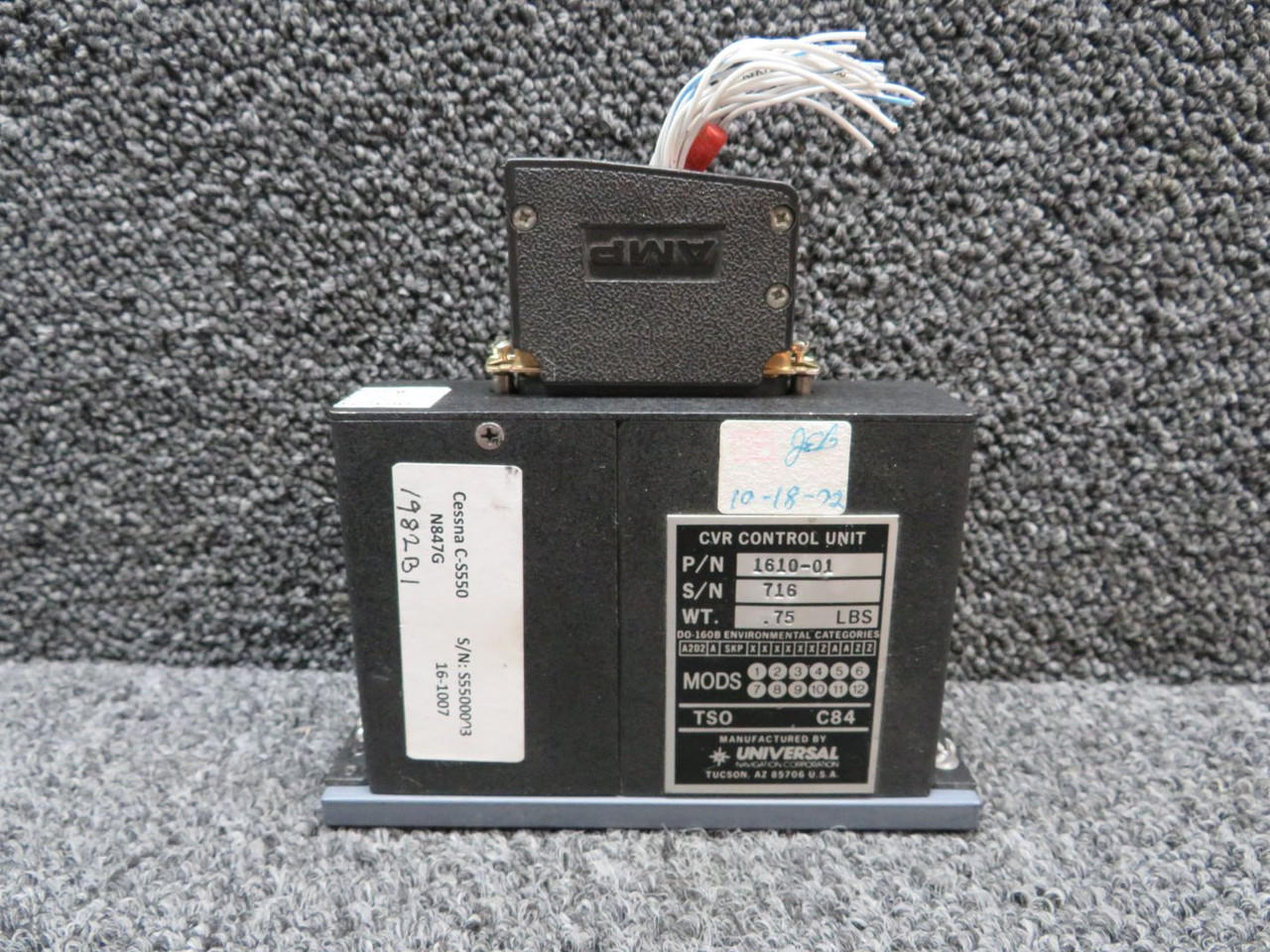 1610-01 Universal Navigation Corp. CVR Control Unit For Sale